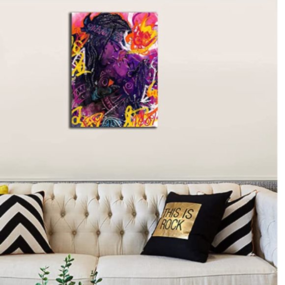 Art | Melanin Loves King And Queen Canvas Wall Art | Poshmark